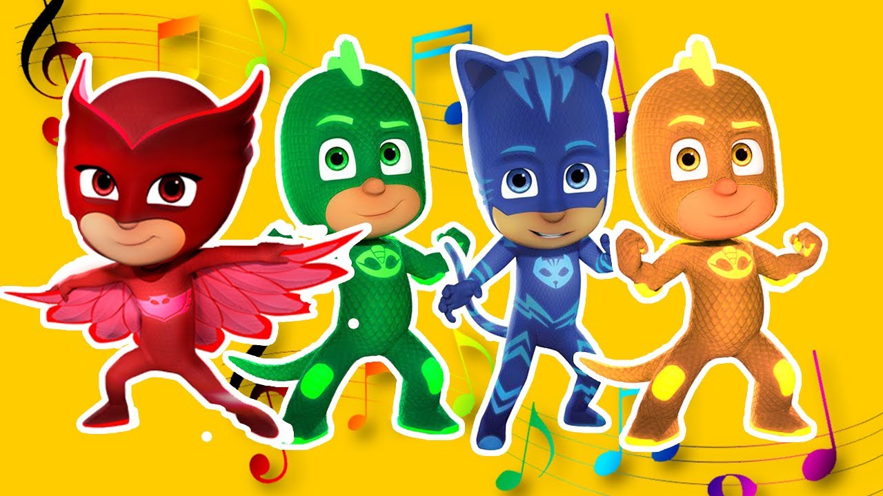 Learn Colors with Pj Masks - Wrong Heads Nursery Rhymes - YouTube