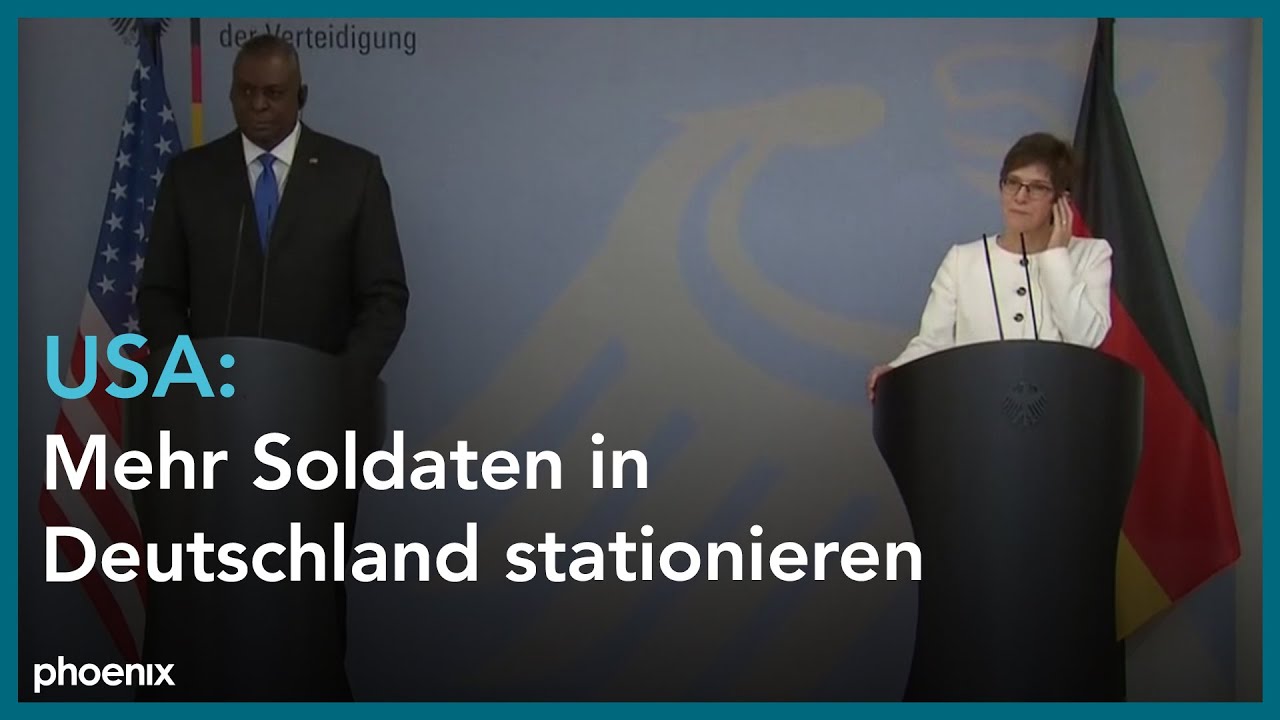 Pressekonferenz mit US-Verteidigungsminister Austin und ...