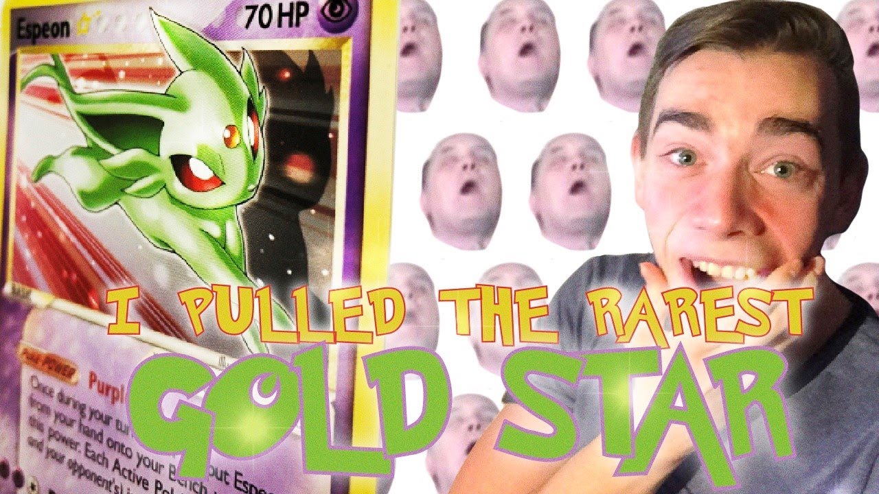 I Pulled The Rarest Pokemon Gold Star!? Espeon Gold Star Pull!!! - YouTube