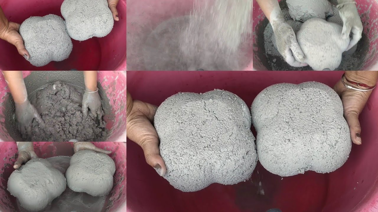 Extra Gritty pure cement dusty 🌪️ crumble with dipping and Mixing ...