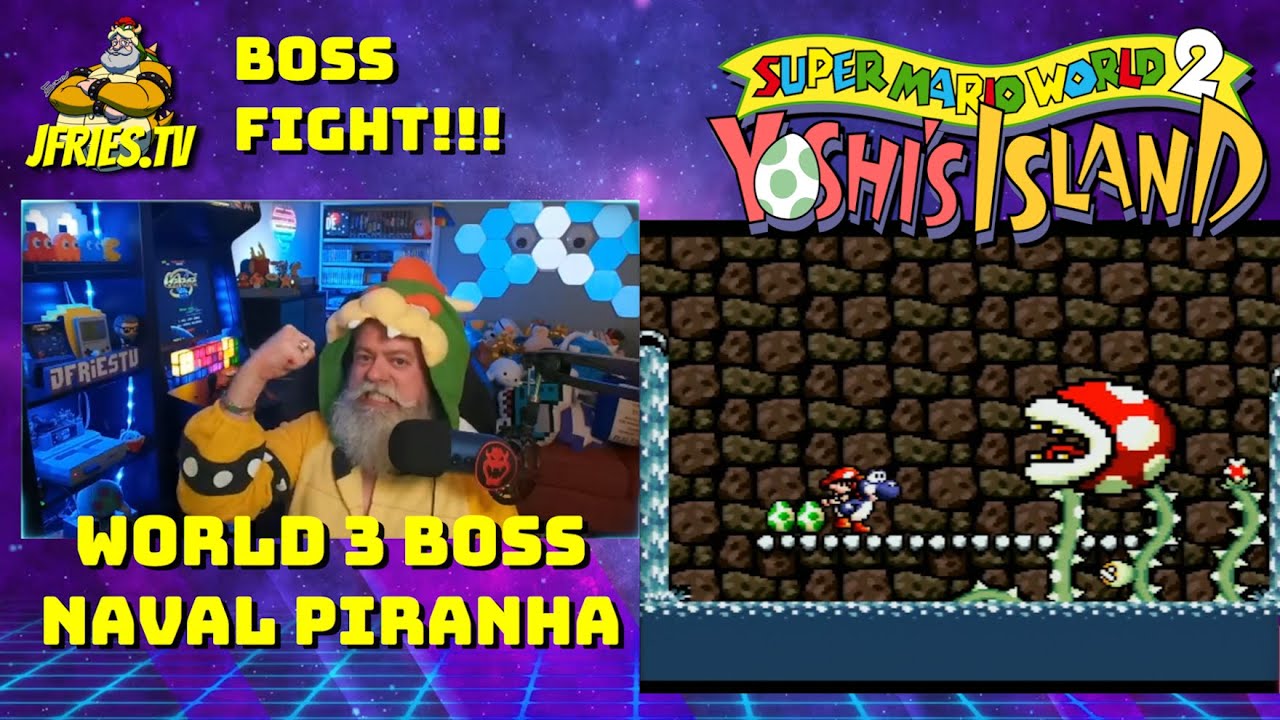 Highlight: Yoshi's Island - World 3 Boss - Naval Piranha - YouTube