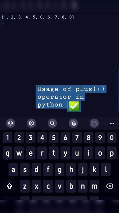 Quick Tip In Python On Andriod Usage Of Plus Operator On List Programming Shorts Datascience