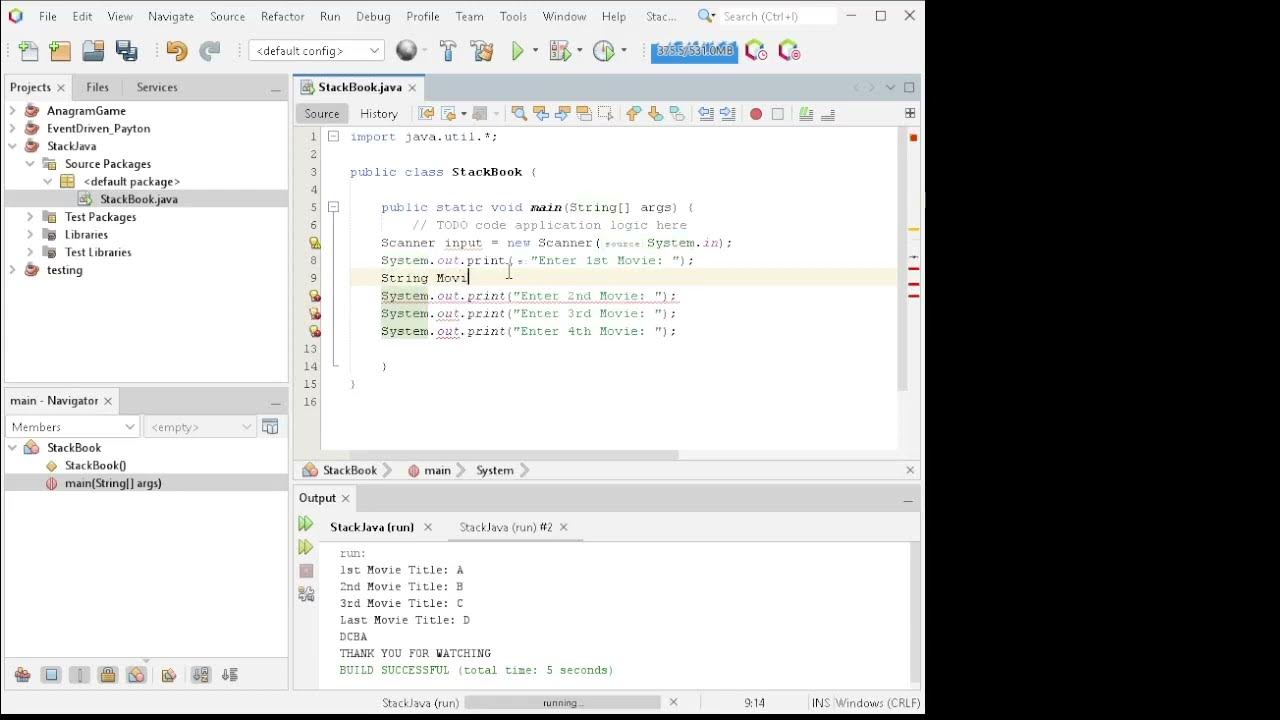 Stack Push And Pop Java Script Youtube