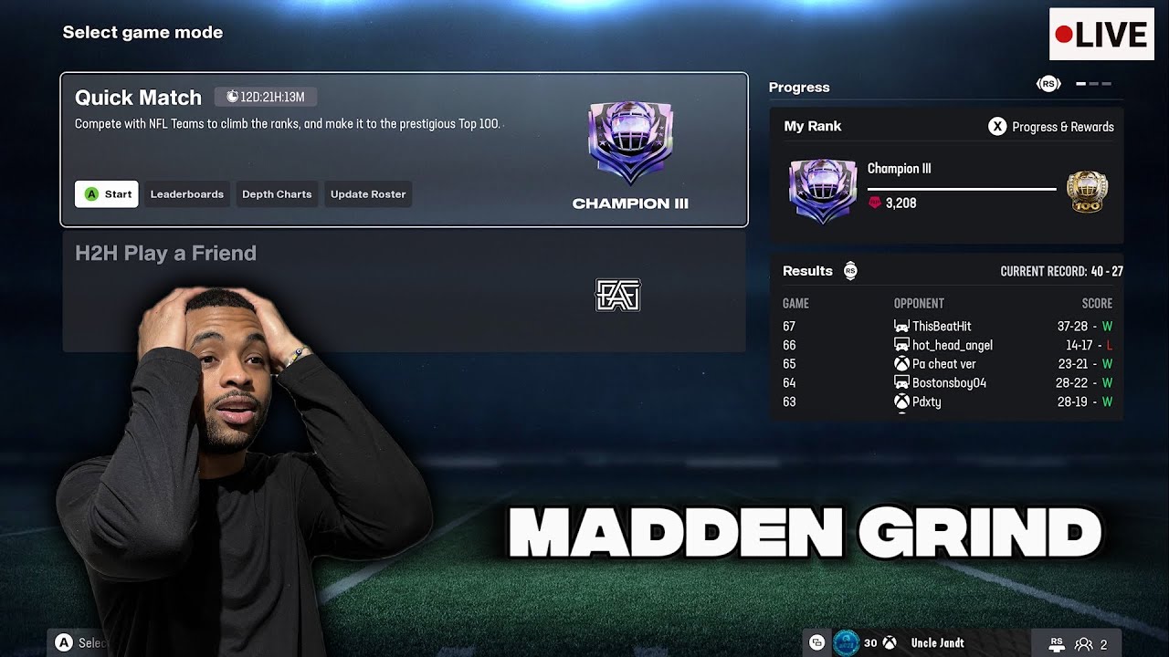 ANY GIVEN TUESDAY | UNCLE JANDT LIVE | MADDEN 26 - YouTube