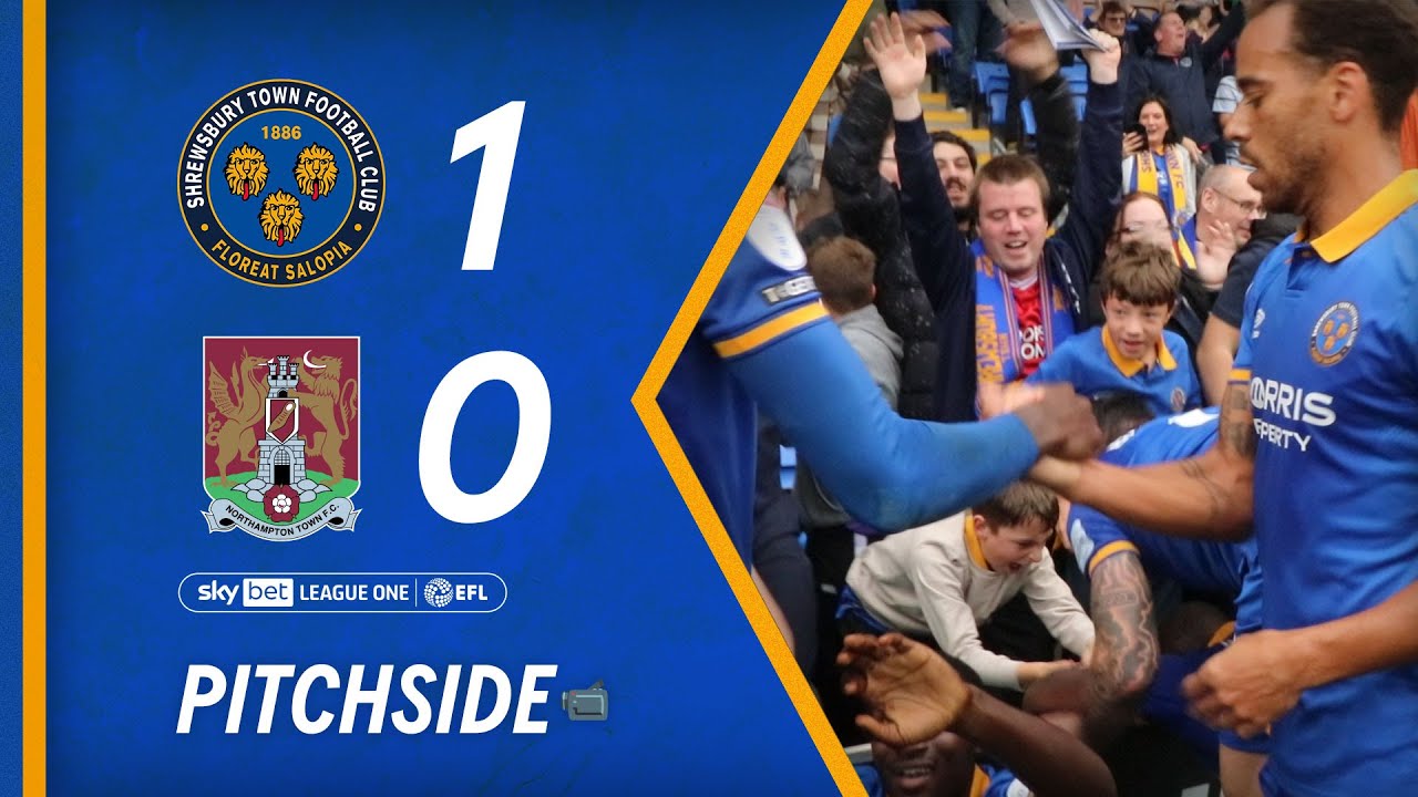 Pitchside | Shrewsbury Town 1-0 Northampton Town - full scenes of Dan ...
