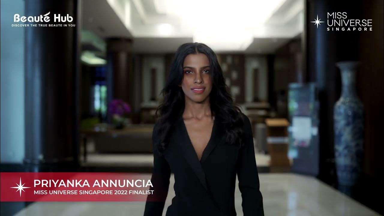 PRIYANKA ANNUNCIA MISS UNIVERSE SINGAPORE RUNWAY CHALLENGE - YouTube