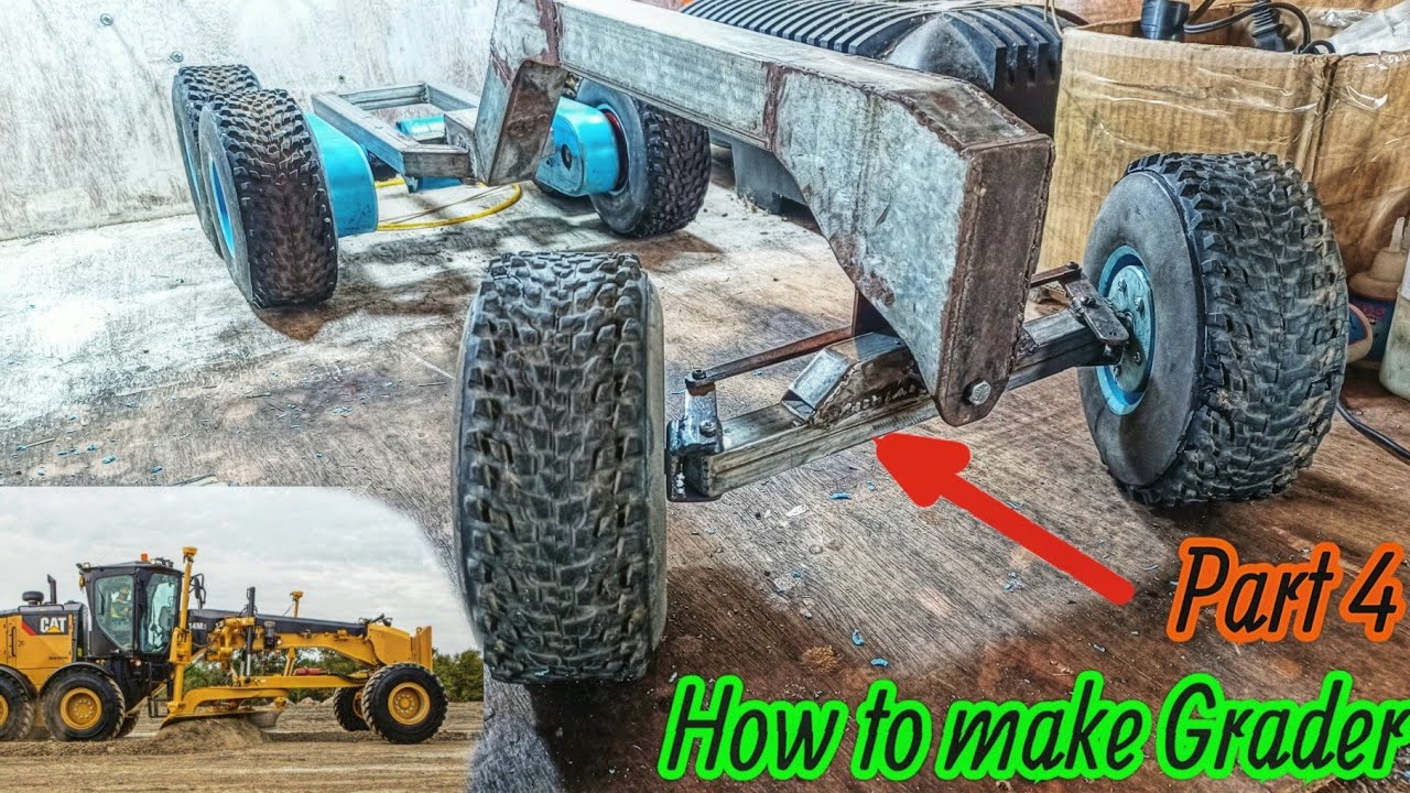 (Part 4) Homemade Heavy Grader Cat 14M RC 1/10 - YouTube