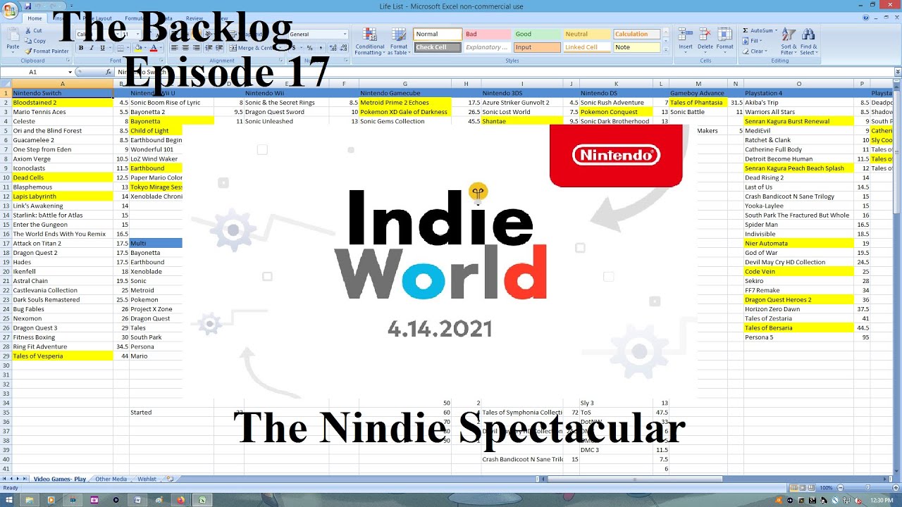The Backlog- The Nindie Spectacular - YouTube