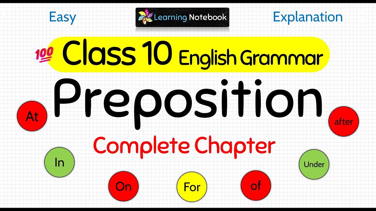 Class 10 Preposition | Class 10 English Grammar Prepositions - YouTube
