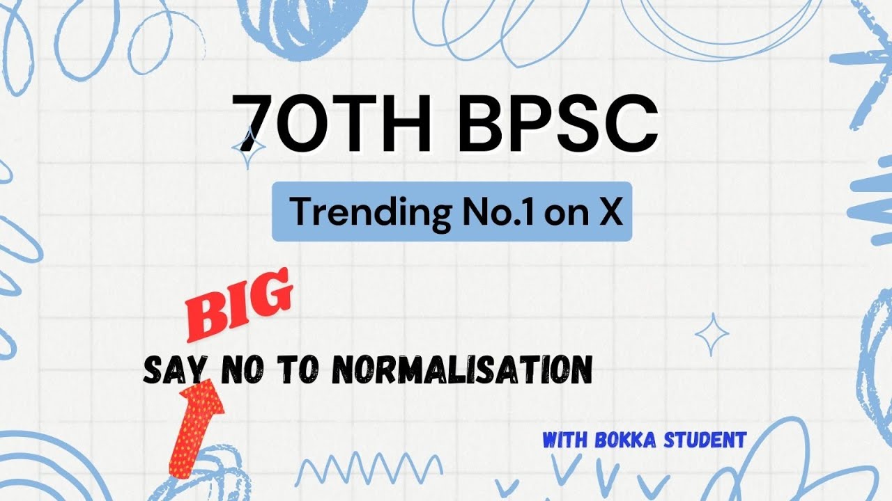 70th BPSC Prelims || No Normalisation || Trending on X || - YouTube