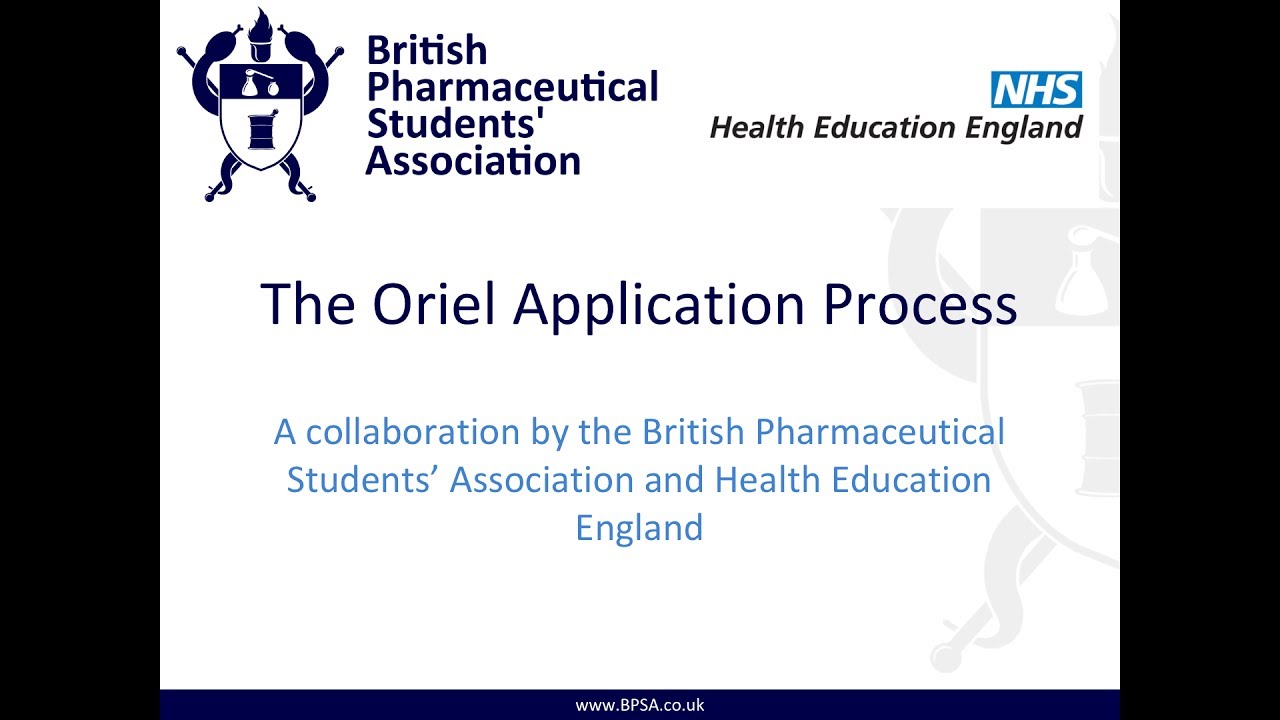 Oriel Application Process Webinar - YouTube