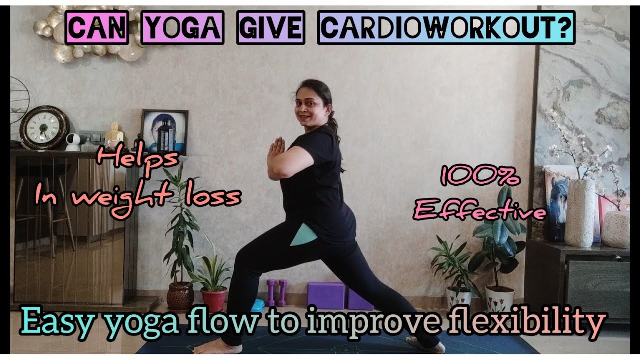 Easy cardio yoga workout#easy full-body yoga, sun salutations, core ...