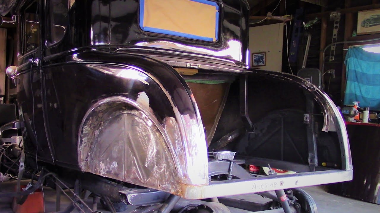 Ford Model "A" collision damage repair. Part 4. Even more welding ...