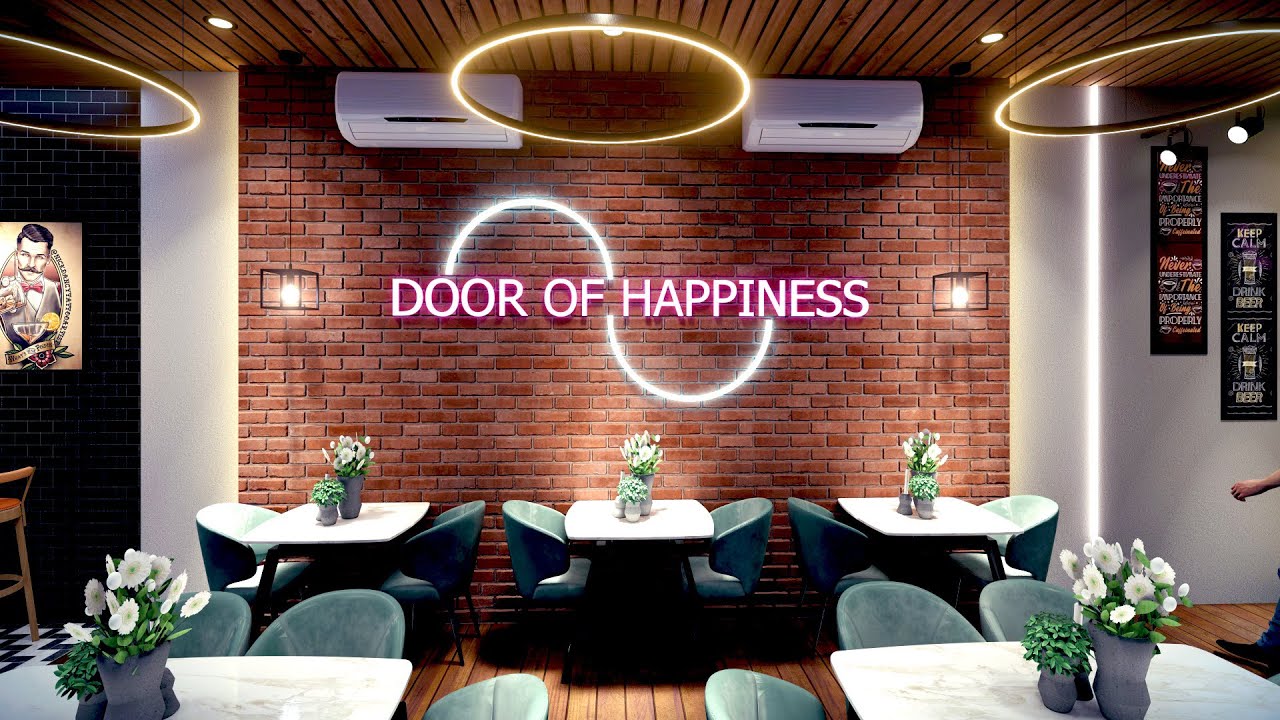 Cafe 65 Interior Design 3d Walkthrough Animation in Lumion - YouTube