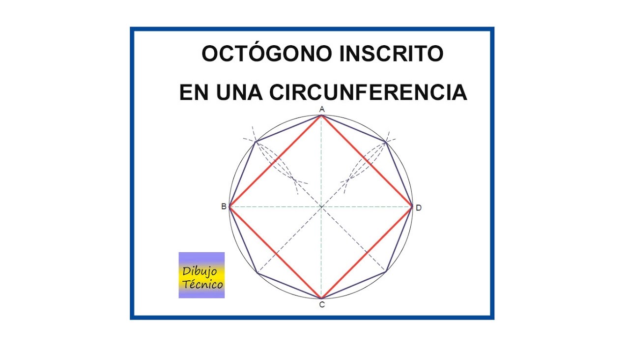 Trazado de un octógono regular - YouTube