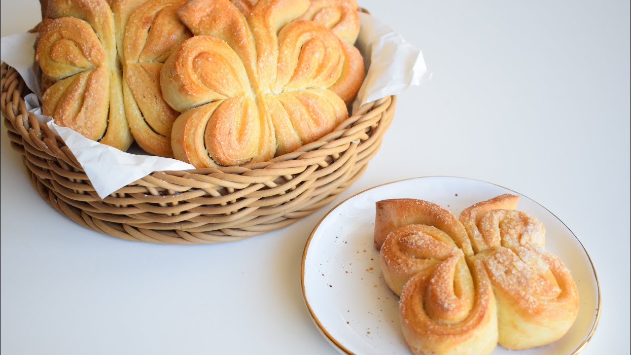 BUNS RECIPE 🦋 BUTTERFLY BUNS ️ - YouTube