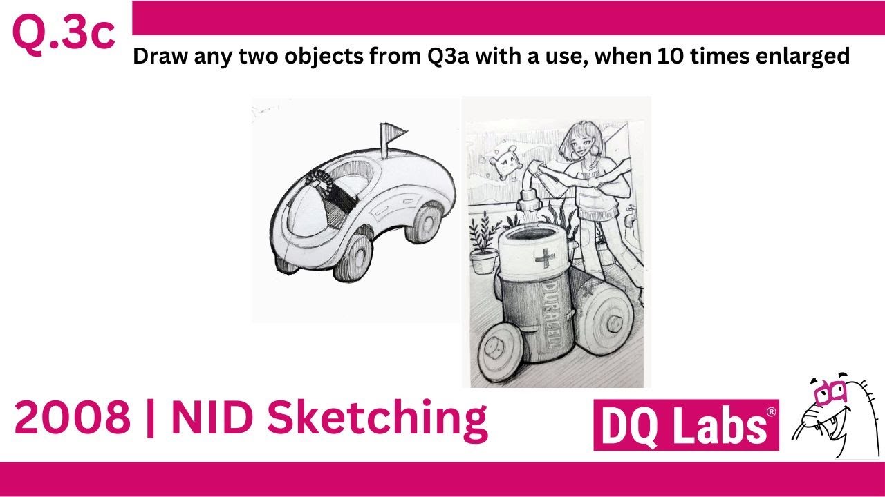 NID 2008 Sketching Solutions | NID 2024 Preparation | Question 3c ...