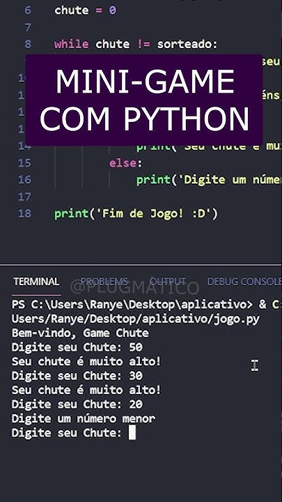 Pequeno Jogo em Python 1min - #Shorts - YouTube