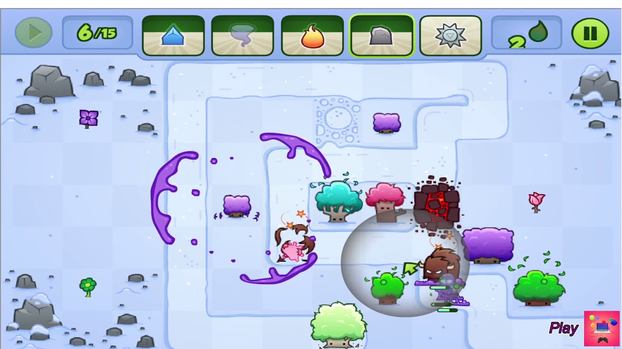 Bloom Defender | Snowy Woods | Level 1 | Normal || Perfect level ...