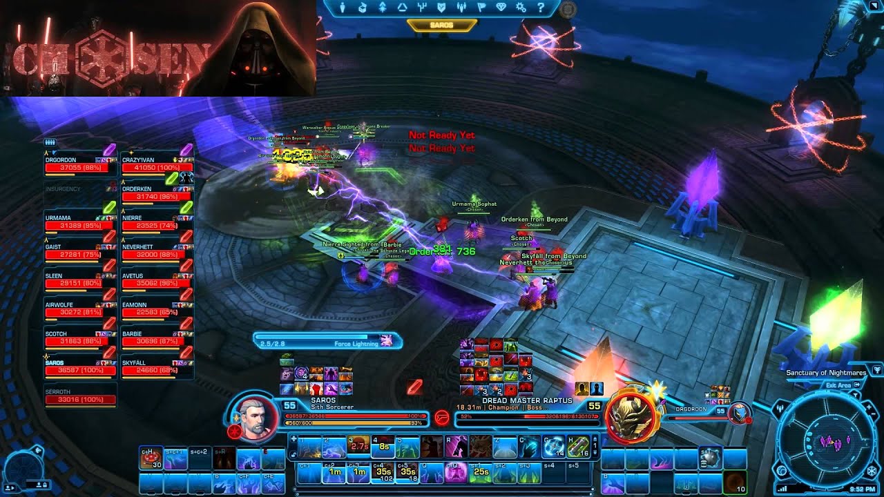 SWTOR Chosen 16-man HM DP Dread Master Raptus Kill - YouTube