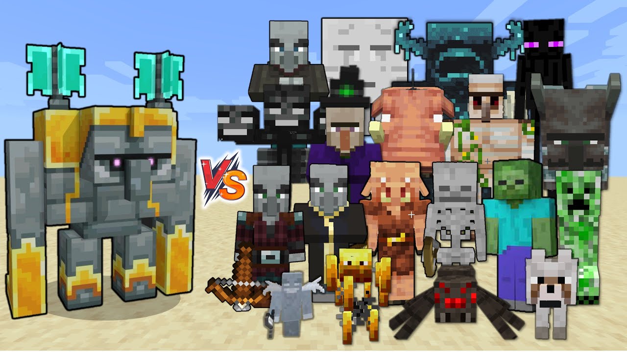 Squall Golem (Minecraft Dungeons) vs All Mobs in Minecraft (Minecraft ...