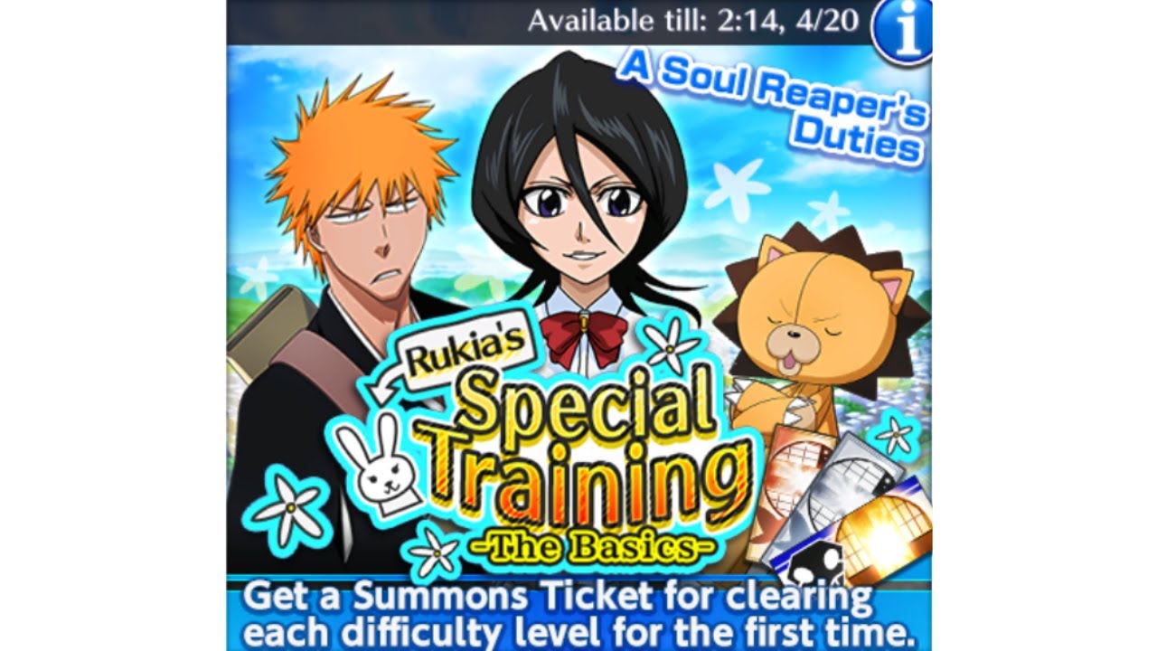 Bleach Brave Souls - Event: Rukia Special Training The Basics Parte ...