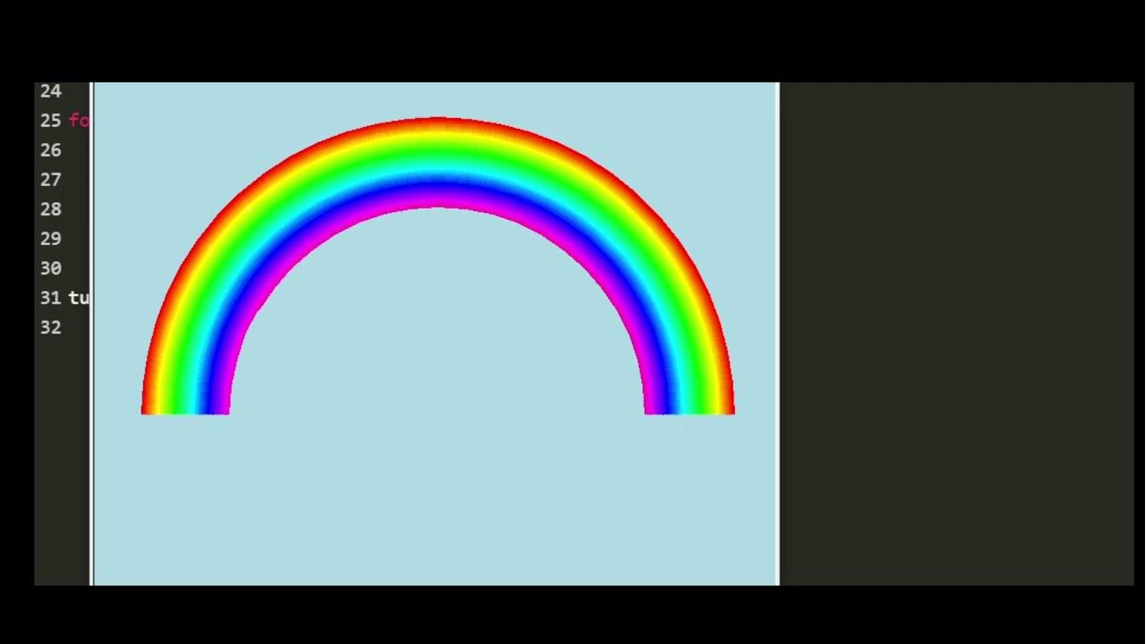Draw a Rainbow using Python Turtle - YouTube
