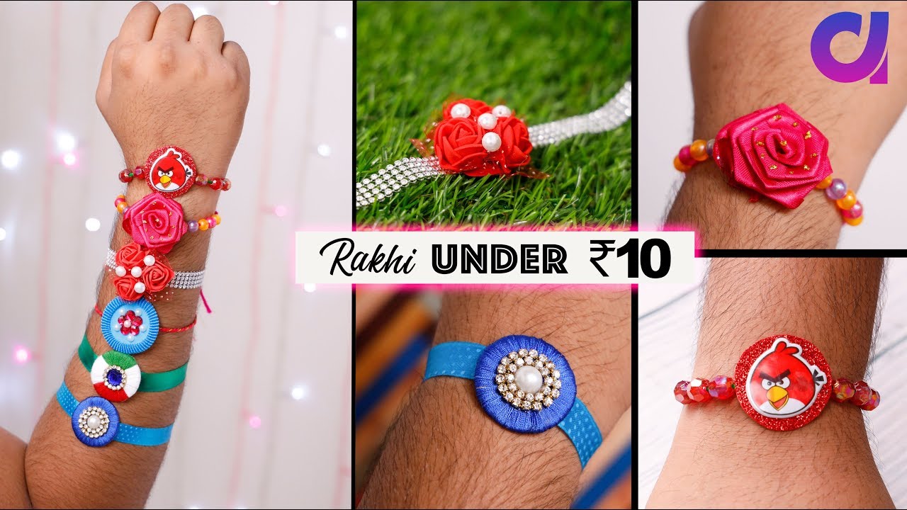 6 TYPE OF RAKHI Under ₹10/- | Rakhi Making at Home | Artkala - YouTube