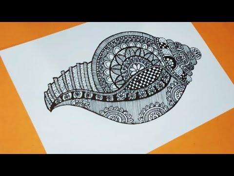 Shankha Mandala Art|| Mandala art for beginners || mandala art step by ...
