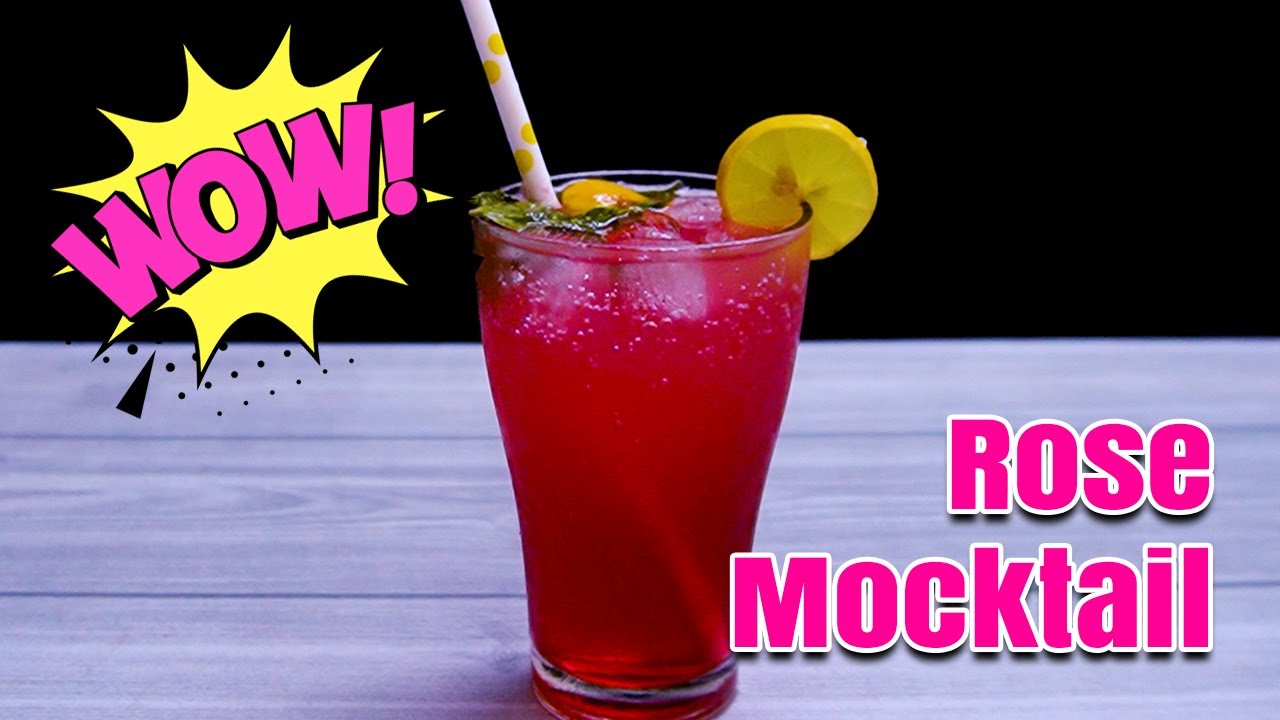 Rose Mocktail | Easy to make | How to make mocktail - YouTube