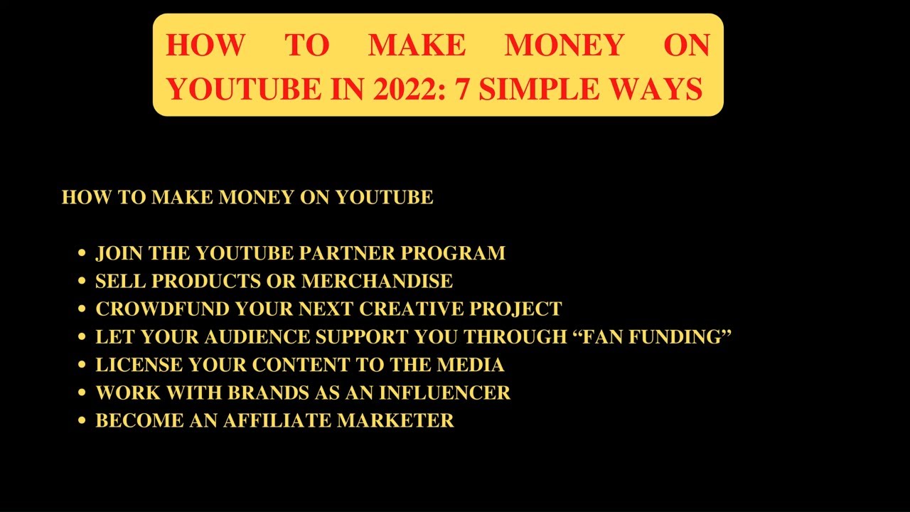 How To Make Money on YouTube || YouTube Partner Program - YouTube