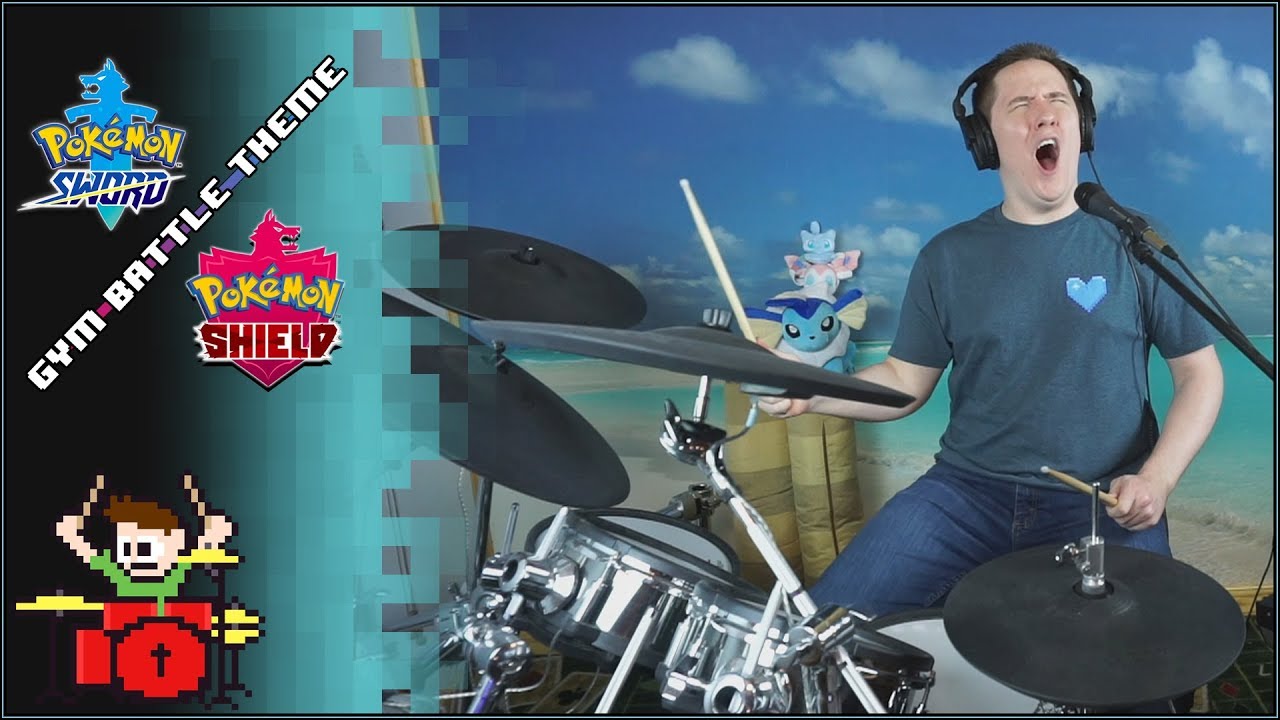 Pokemon Sword & Shield - Gym Battle Theme On Drums! - YouTube