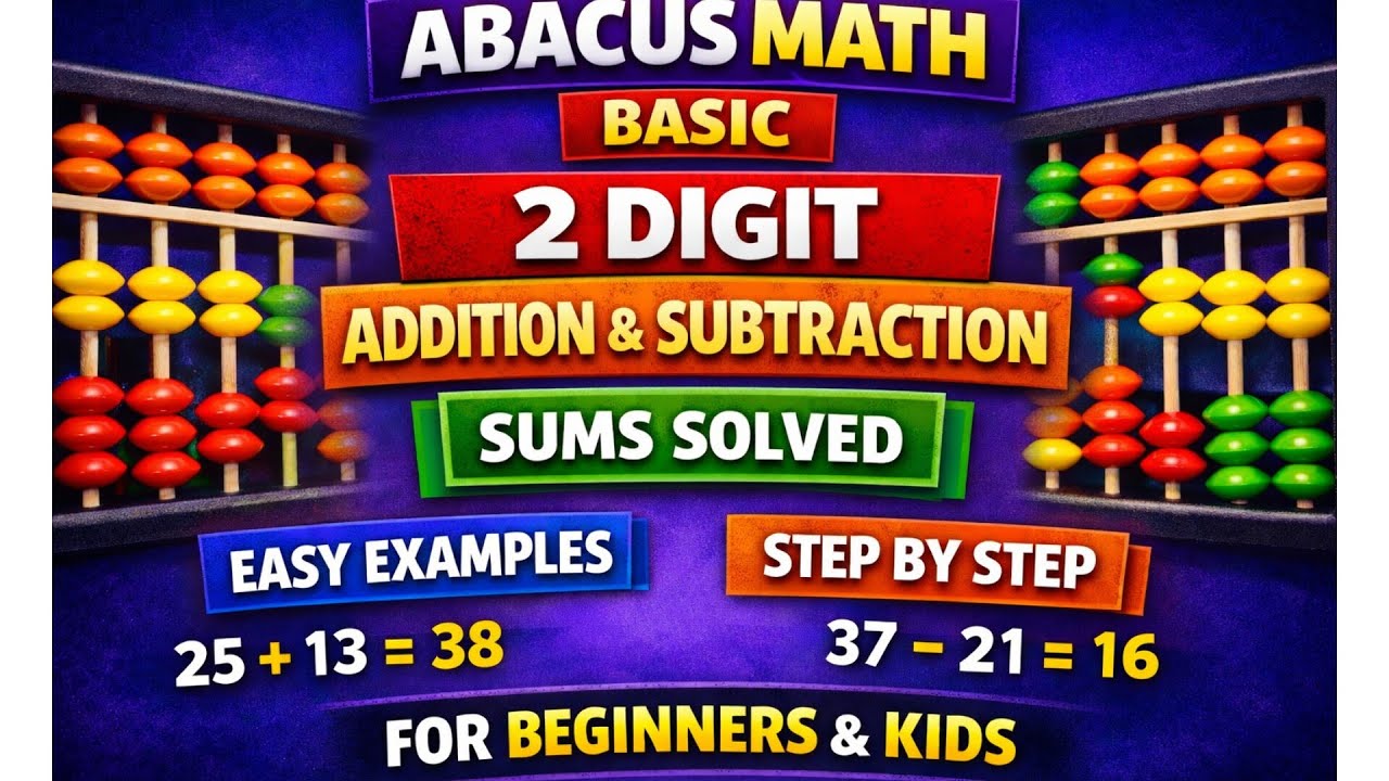 Abacus Maths Basic |2 Digit Addition | Beginners Friendly Video#abacus# ...