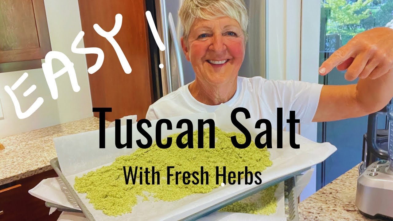 Making Tuscan Salt with Home Grown Herbs - YouTube