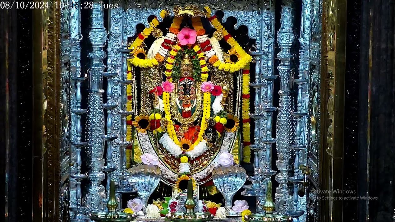 Shree Mahalasa Narayani Mahalasa Alankar & Madhyanh Aarati 8th oct 2024 ...