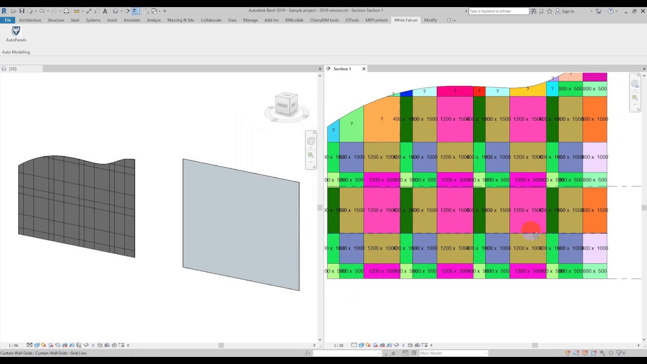 Auto generate Curtain grids - YouTube