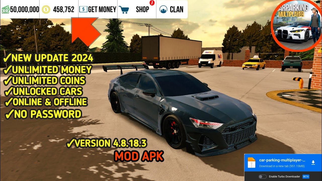 Car Parking Multiplayer MOD APK (Menu VIP/Unlimited money/Gold/Unlocked ...