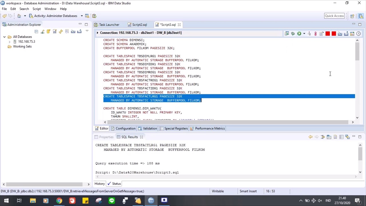 Implementasi DDL pada DB2 oleh Novia Saraswati - YouTube