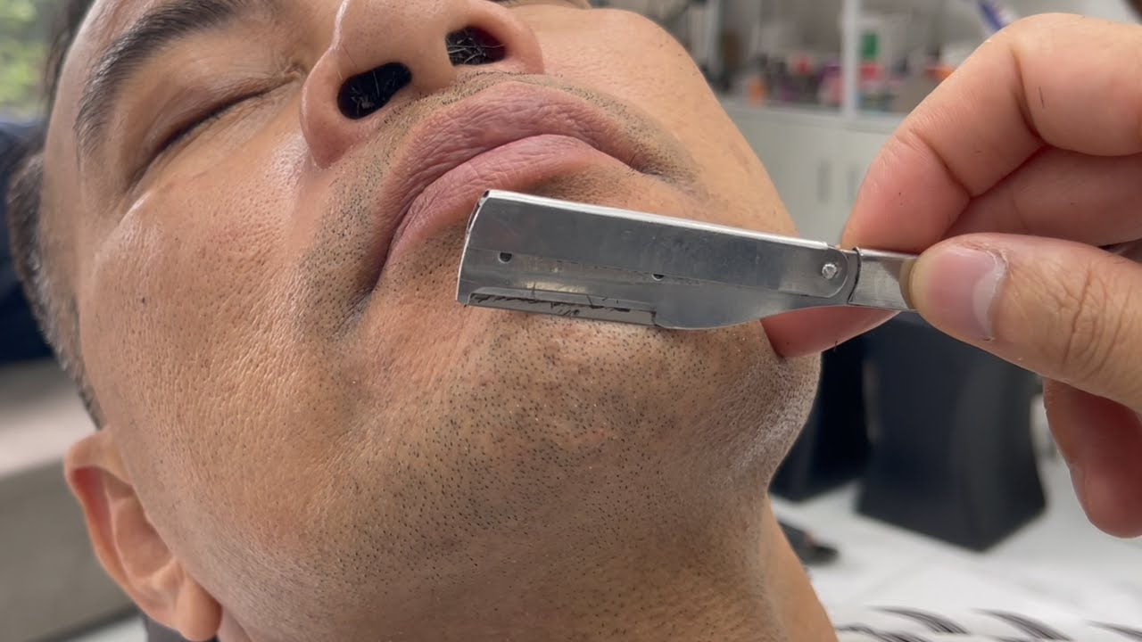 ASMR 🤯 FOR A GOOD SLEEP 🎅🏽 SHAVING BEARDS AND DEAD SKIN FOR MAN ...