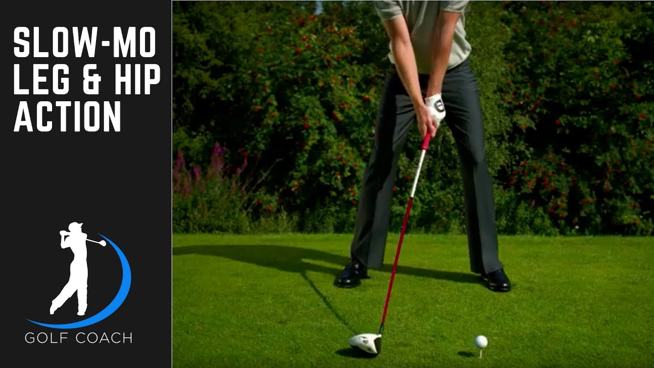 Slow Motion: Leg and Hip Action in Driver Swing - YouTube