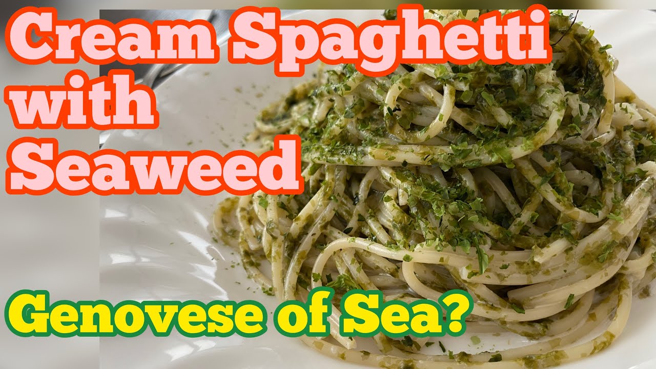 (230) Cream Spaghetti with Seaweed. Recommend to try if you have ...
