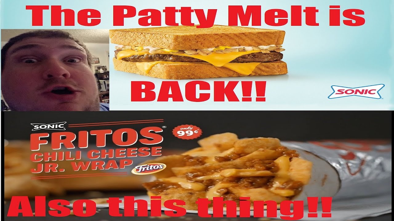 Sonic Drive-In: Patty Melt and Fritos Chili Cheese Jr Wrap Review - YouTube