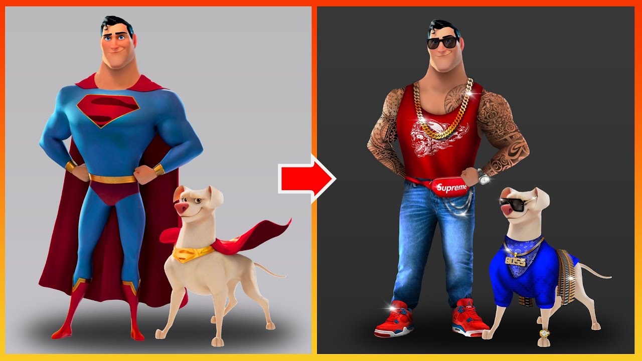 DC Super-Pets: Superman And Krypto Drawing Glow Up Art - Krypto ...