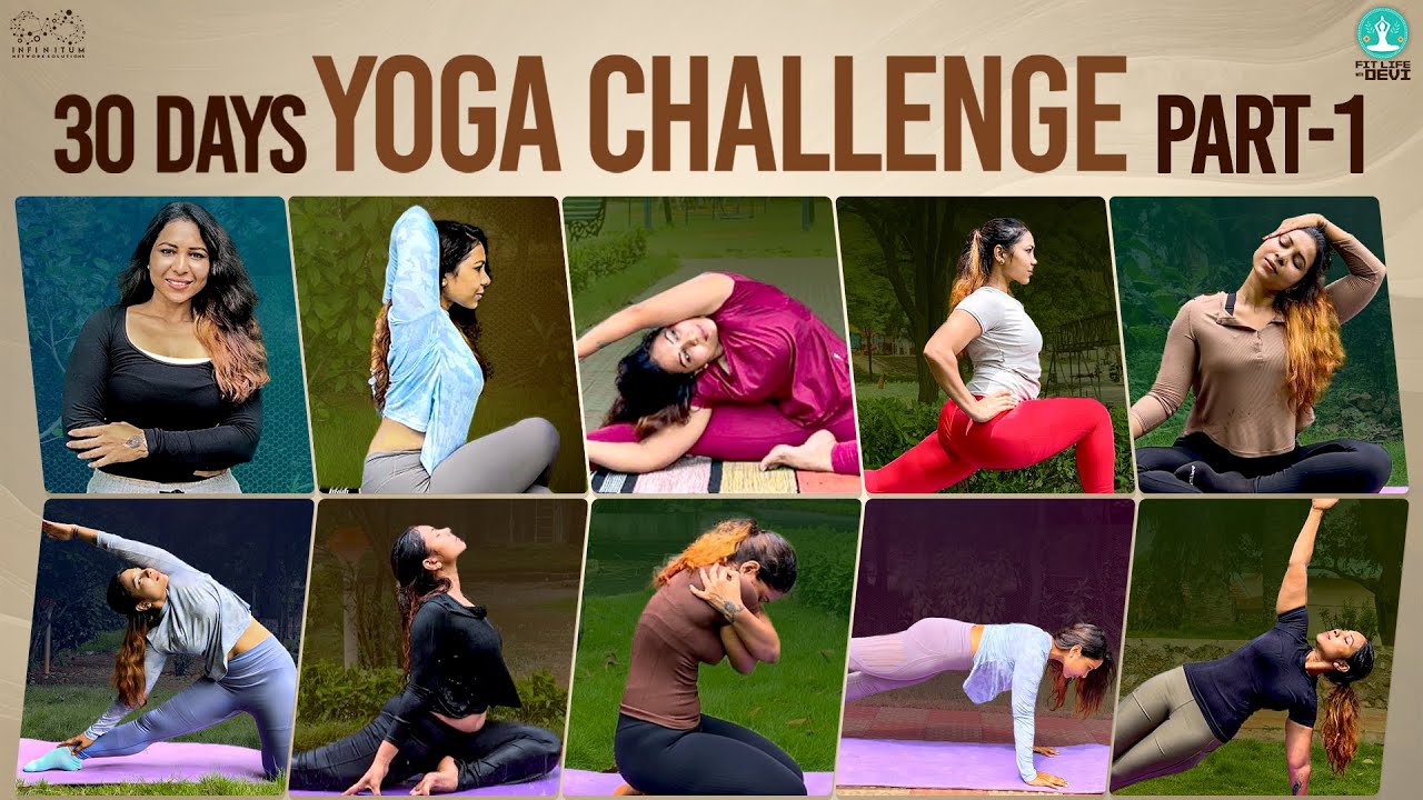 30 Days Yoga Challenge || Part - 1 || 30 Days Of Yoga || Fit Life With ...