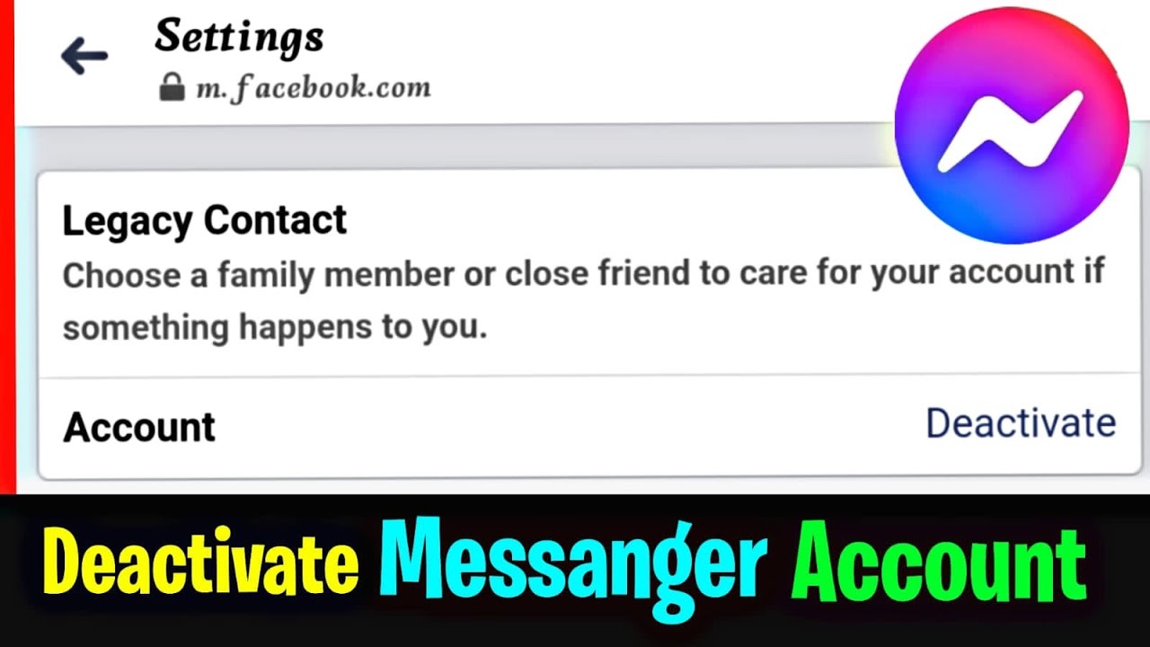 how to deactivate messenger account || Deactivate Messenger Account ...