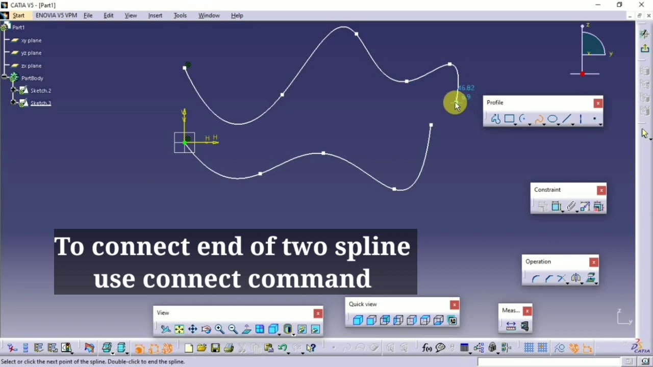 CATIA V5 Tutorial for absolutely Beginners Part 1 Sketching | # ...
