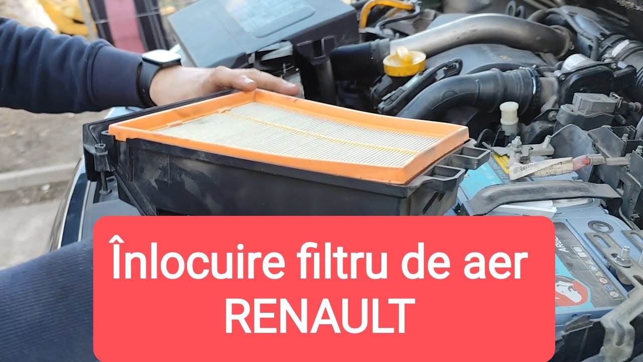 Înlocuire filtru de aer/ Air filter replacement Renault - YouTube