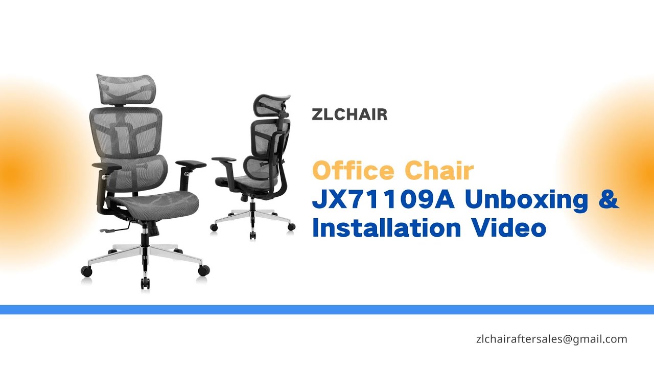 ZLchair JX71109A Office Chair Unboxing & Installation Video - YouTube