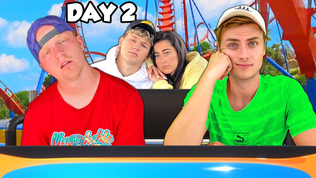 Spending 24 Hrs on a Roller Coaster With Unspeakable!! (Day 2) - YouTube