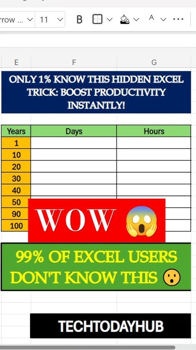 Only 1% Know This Hidden Excel Trick: Boost Productivity Instantly! #exceltips #exceltricks # ...